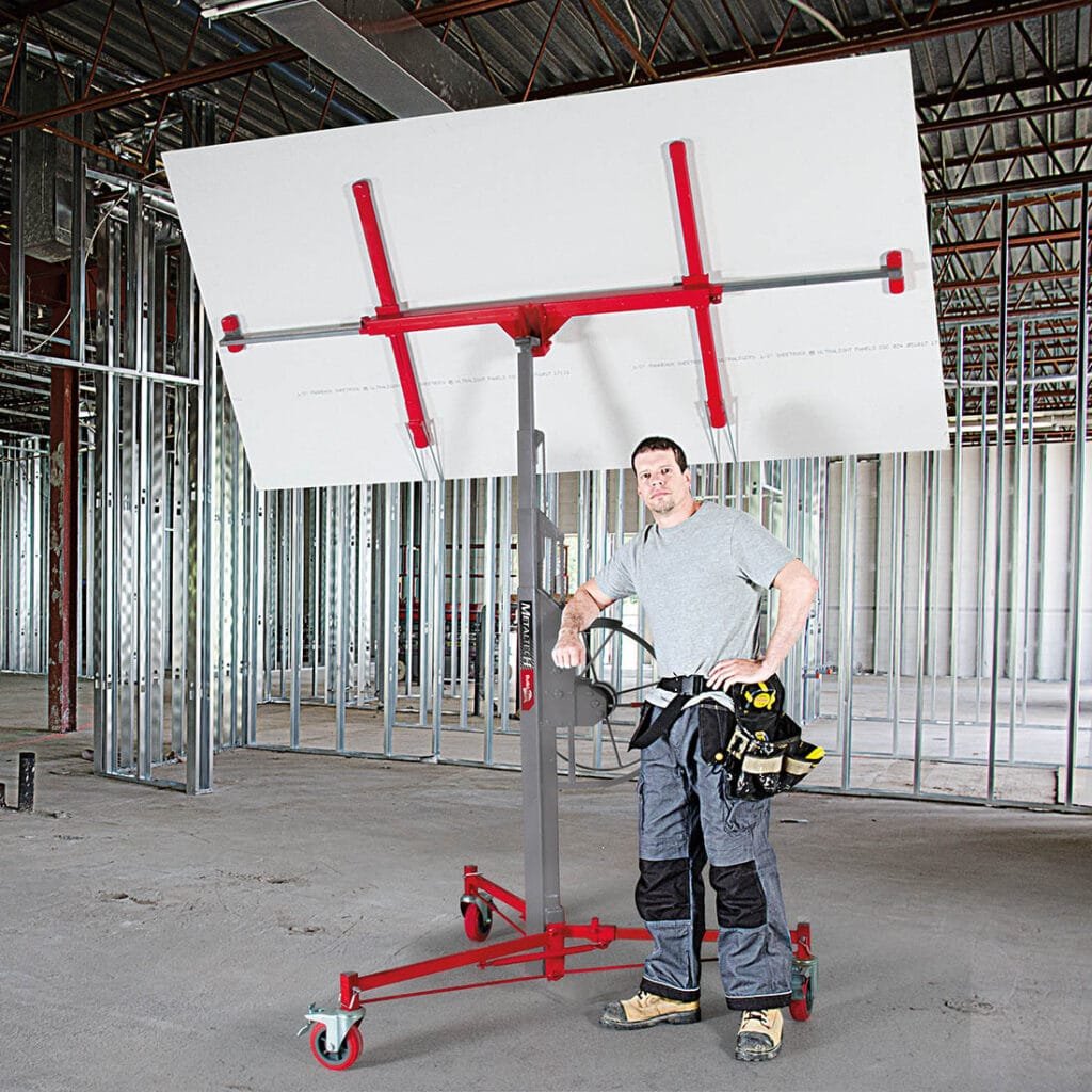Elevador de panel BuildMan Metaltech - Doctor Drywall Latinoamérica